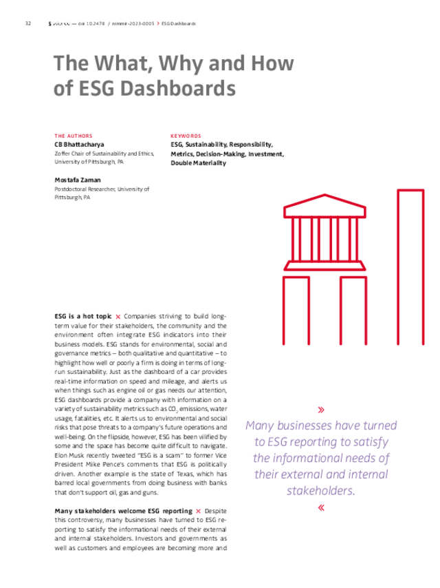 The What, Why and How of ESG Dashboards | NIM