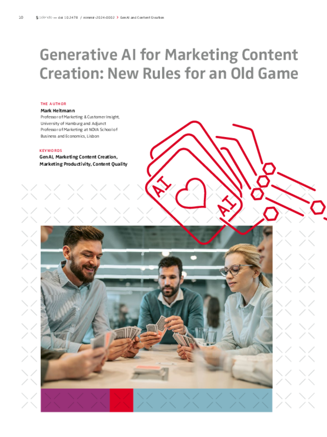 Generative AI for Marketing Content Creation: New Rules for an Old Game ...
